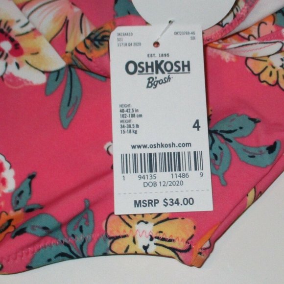 OshKosh B'gosh | Swim | Osh Kosh Bgosh Girls Swimsuit Tropical Paradise ...